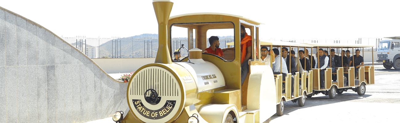 Embark on a captivating toy train adventure at the Statue of Belief ...